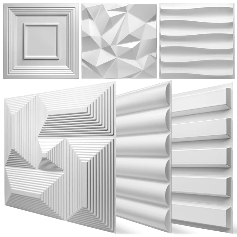 house wall renovation geometric 3D wall panel non-self-adhesive 3D wal ...